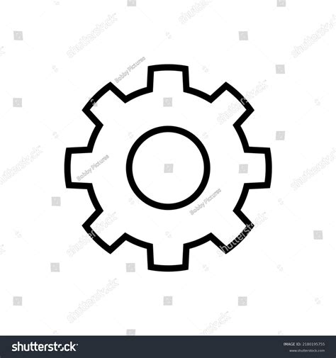 Modern Outlined Settings Vector Eps Icon Stock Vector Royalty Free