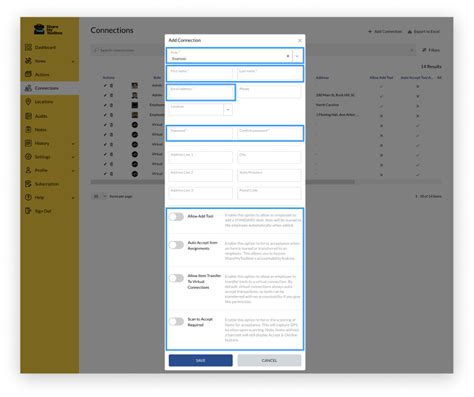 Add Edit Delete Connections