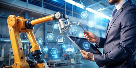 Manager Technical Industrial Engineer Working And Control Robotics With