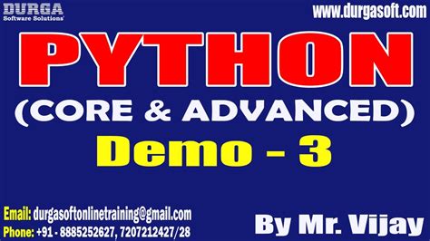 python tutorials demo 3 by mr vijay on 05 10 2023 7am ist