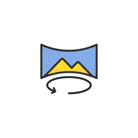 Panorama View Mode Outline Icon Linear Style Sign For Mobile Concept And Web Design Panoramic