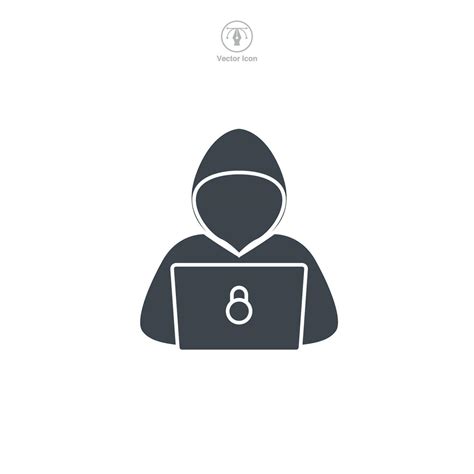 Hacker Icon Symbol Vector Illustration Isolated On White Background