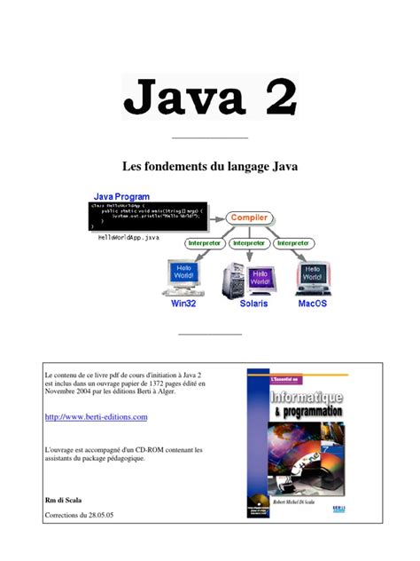 Java Tout Pdf Variable Informatique Java Langage De Programmation
