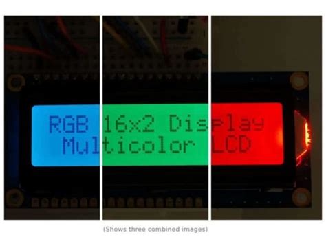 Adafruit RGB Backlight Black Text LCD 16x2 Extras Solarbotics Ltd