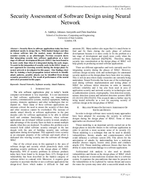 pdf security assessment of software design using neural network
