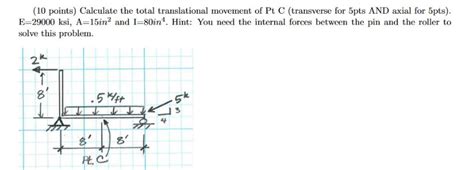 Solved Calculate The Total Translational Movement Of Pt C E