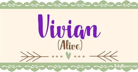 Vivian Vivienne Name Meaning Art Printable Baby Shower Gift Nursery Printable Art Digital