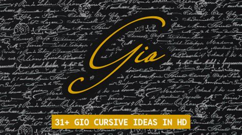 Gio In Cursive ⚡ 100 Signature Ideas 2025