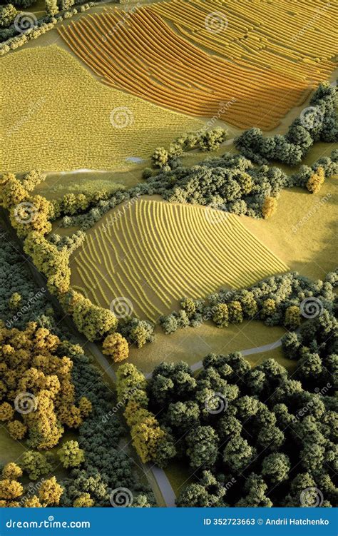 Aerial Gis Visualization Of A Rural Area With Lidar Data Rendering Elevation Field Boundaries