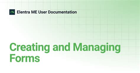 creating and managing forms elentra me user documentation