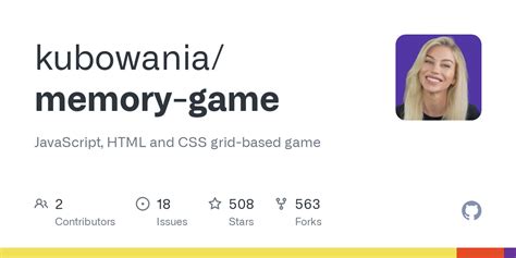 Github Kubowaniamemory Game Javascript Html And Css Grid Based Game