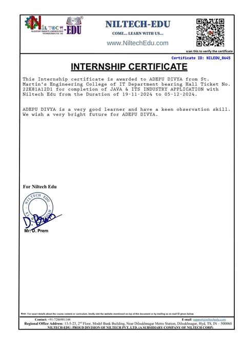 Thrilled To Have Completed A Certificate In Java And Its Applications Divya Adepu