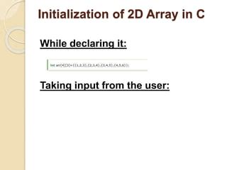 Arrays In C Language Pptx
