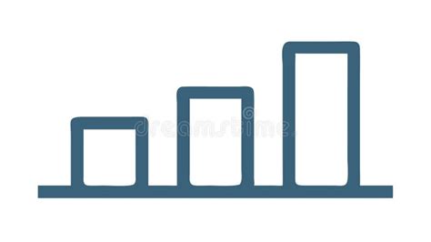 Vertical Bar Chart Outline Representing Data Structure Vector Design