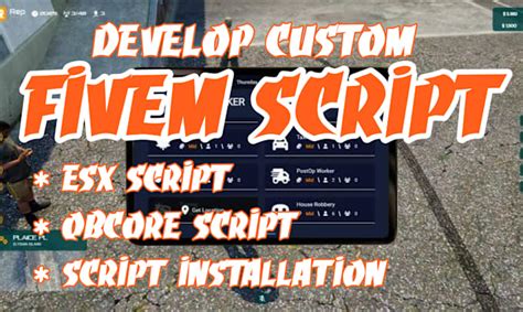 Create custom fivem scripts, esx scripts, qbcore script for your fivem server by Real_milly | Fiverr