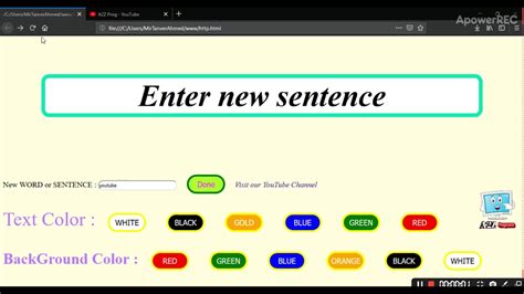 Web Game Tutorial 1 Html Css Js Playing With Color Advanced Web Development