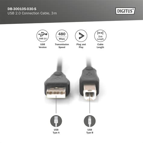 DIGITUS By ASSMANN Shop USB 2 0 Connection Cable USB A To USB B