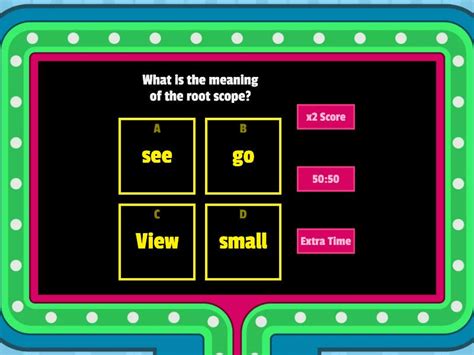 Scope Root Quiz Gameshow Quiz