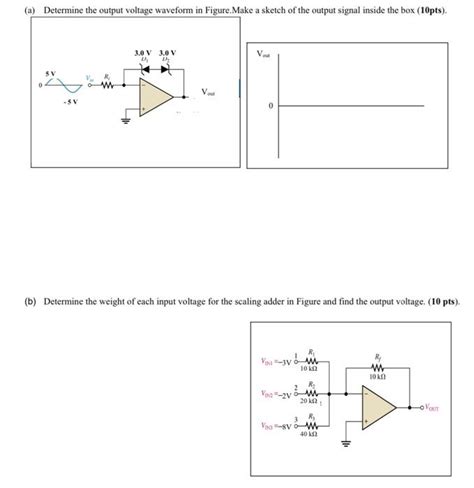 Solved A Determine The Output Voltage Waveform In Figure Chegg