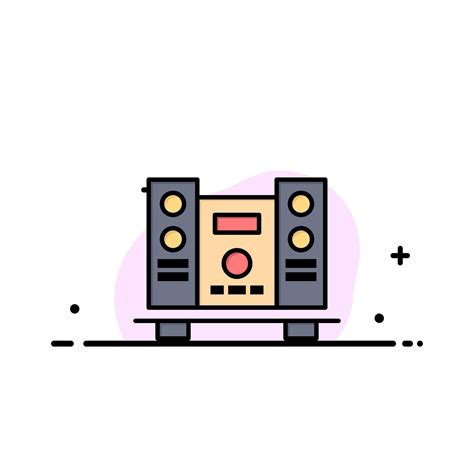 Woofer Loud Speaker Music Business Logo Template Flat Color 19124191 Vector Art At Vecteezy