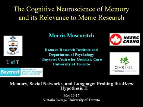 The Cognitive Neuroscience Of Memory And Its Relevance