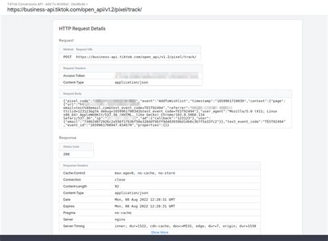 TikTok Events API Testing With TikTok App Throws Error Google Tag Manager Server Container