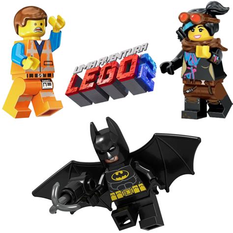 Kit Bonecos Filme Uma Aventura Lego The Lego Movie Emmet Lucy Megaestilo Rex Dangervest Batman