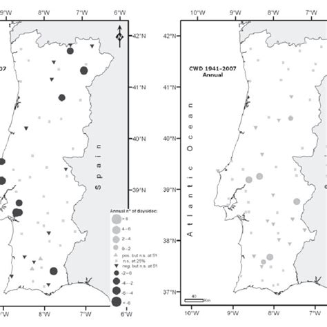 Trends In The Cdd Index Left And Cwd Index Right For The Period