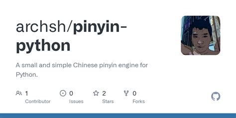 GitHub Archsh Pinyin Python A Small And Simple Chinese Pinyin Engine For Python