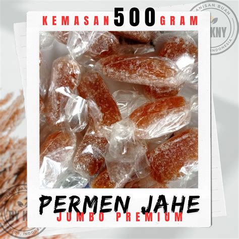Jual 500 Gram Permen Jahe Premium Jumbo Jahe Asli Permen Jadul Permen Khas Daerah Makanan