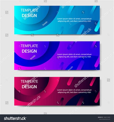 Vibrant Gradient Futuristic Background Template Headline Stock Vector Royalty Free 1340213450