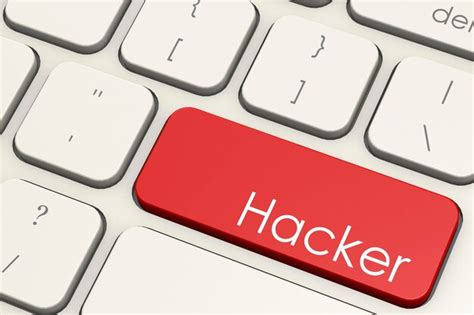Premium Photo Hacker Word On Red Laptop Keyboard