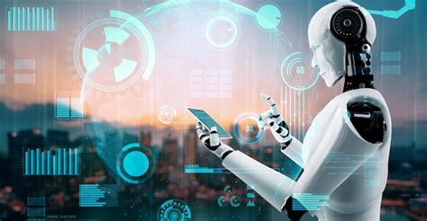 Robot Futurista Inteligencia Artificial Huminoide Ai Para Fábrica