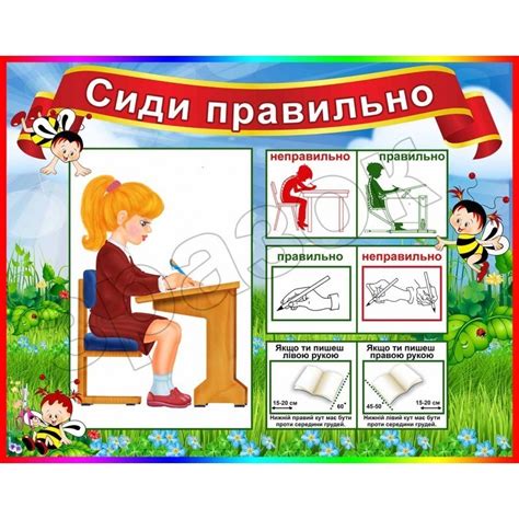 Стенд “Сиди правильно” НУШ 0112 • Купити