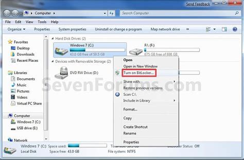 BitLocker Drive Encryption Windows Drive Turn On Or Off With No TPM Tutorials
