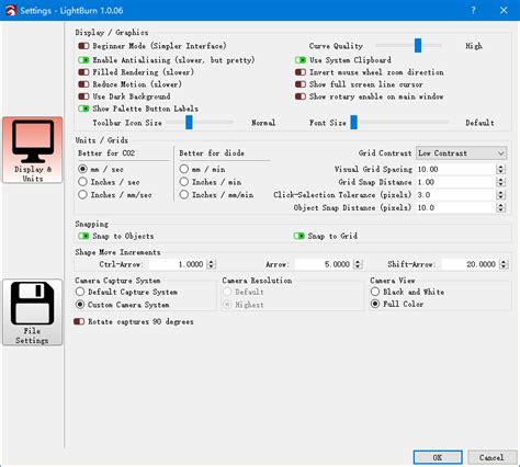 INFO NEED LightBurn Setting And Log NEJE