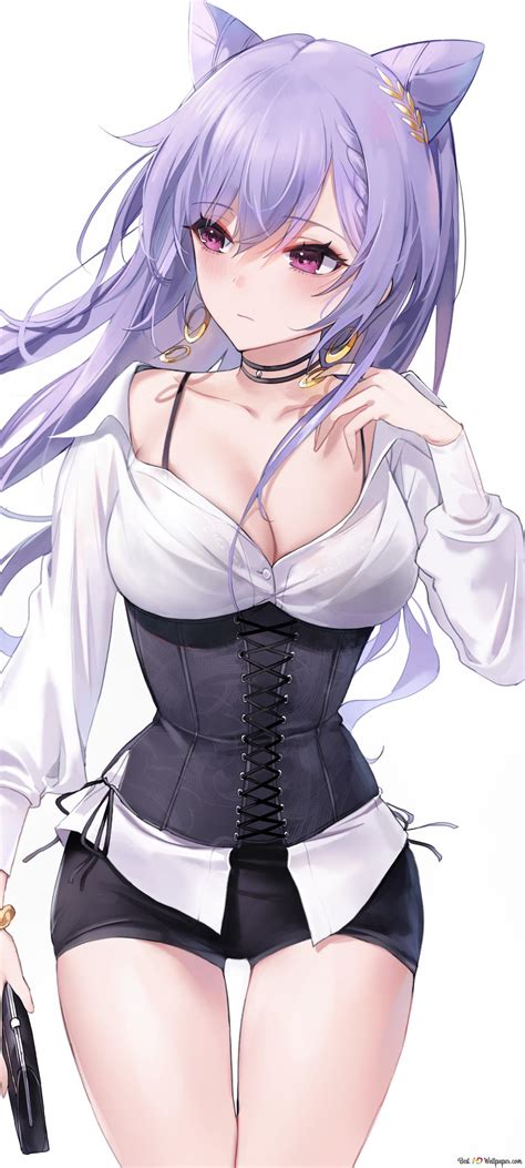 Keqing Looking Hot In Tight Outfit Genshin Impact K Wallpaper Download