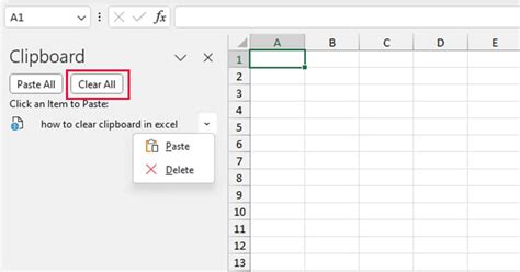 How To Clear Clipboard In Excel