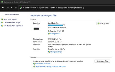 How To Create And Restore Backup In Windows Web Sci