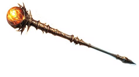 Premium Photo Scepter Digital Drawing White Background Ai Generative