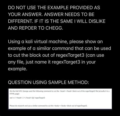 solved do not use the example provided as your answer