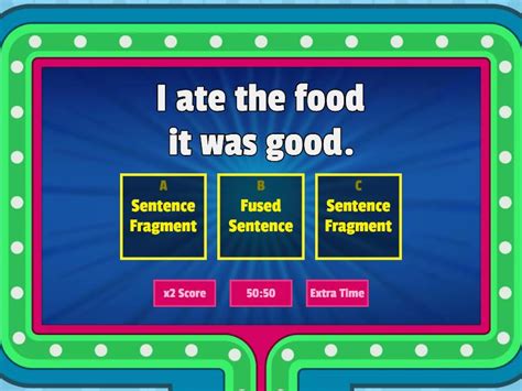 Common Sentence Errors Gameshow Quiz