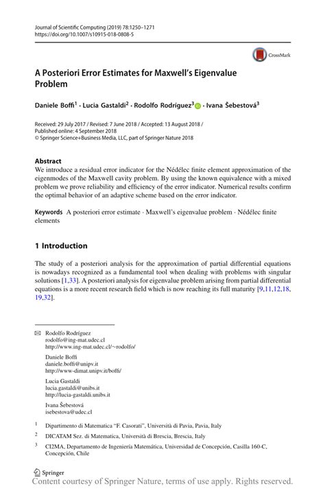 a posteriori error estimates for maxwell s eigenvalue problem request pdf