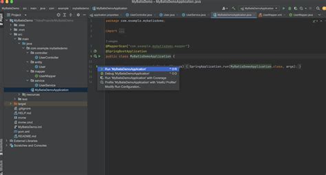 springboot and mybatis example matrixone intelligence 文档