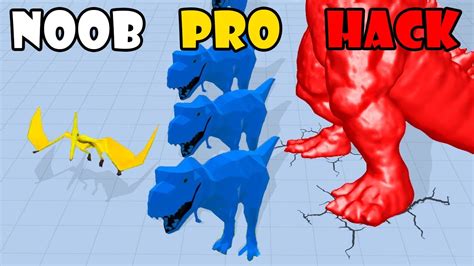 NOOB Vs PRO Vs HACKER Dino Crowd Gameplay Walkthrough Android IOS YouTube