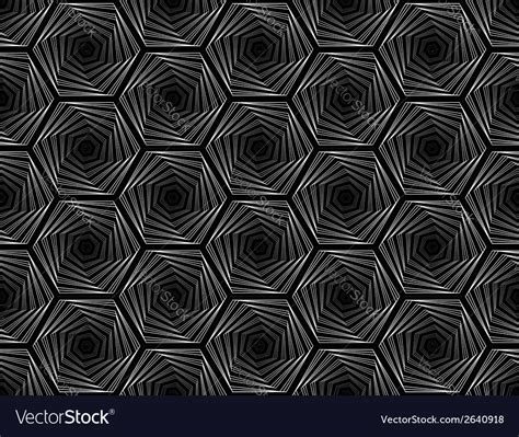 Design Seamless Monochrome Hexagon Pattern Vector Image