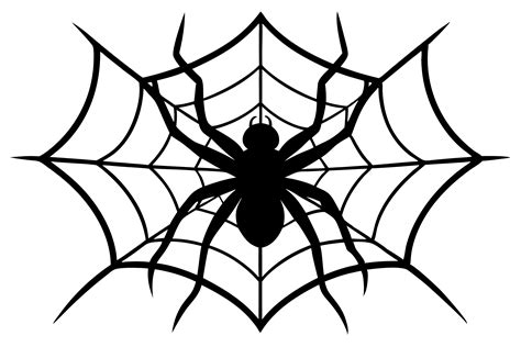 Spider Web With A Spider Silhouette Graphic By Layout Design · Creative Fabrica
