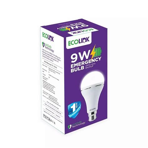 9 W Ecolink Emergency Bulb Cool Daylight At Rs 320piece In West