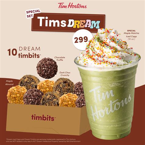 Tim Chasing Your Dream 💭at Tim Hortons 🍁🍀 Special Set Tims Dream ความอร่อยขั้นสุดแบบพรีเมียม