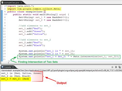 How To Get Intersection Of Two Sets In Java